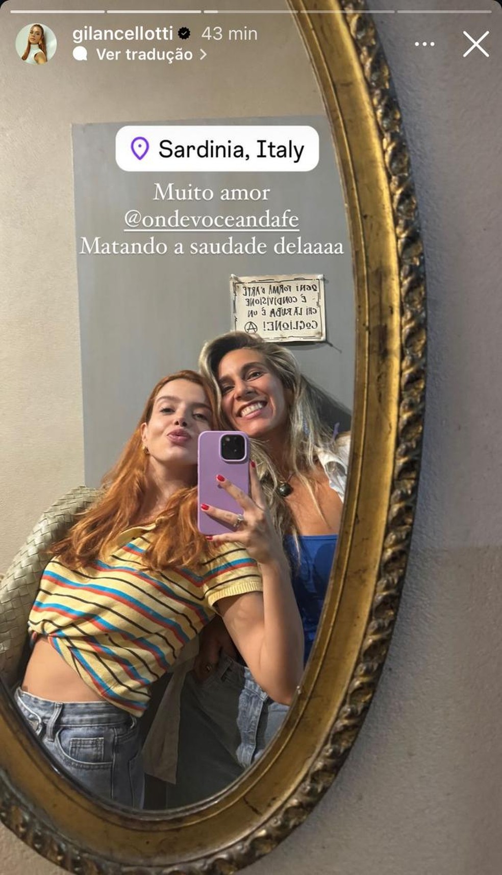 De férias na Itália, Giovanna Lancellotti abre álbum de fotos e arranca ...