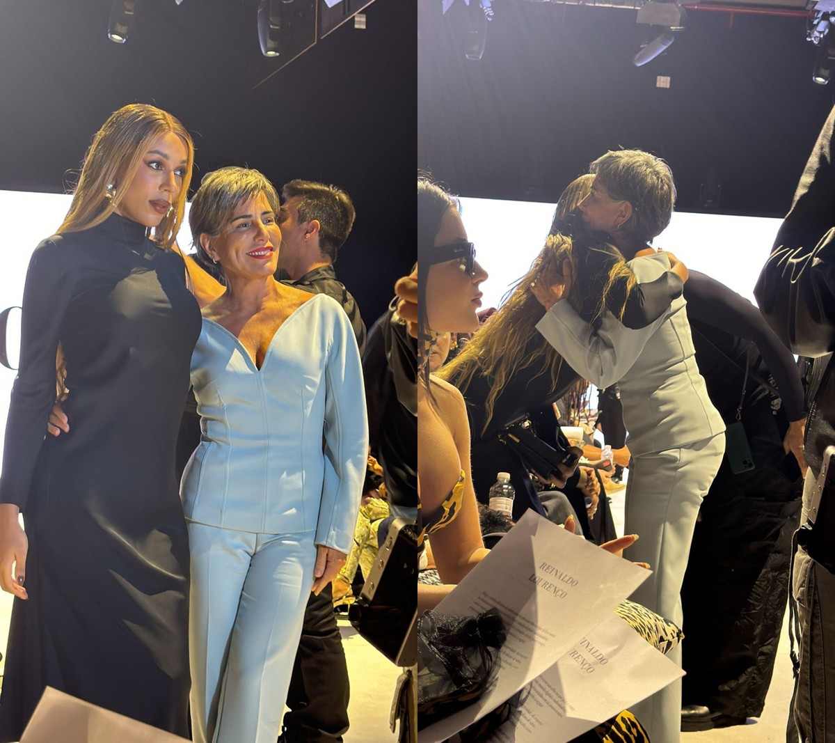 Erika Hilton encontra Glória Pires em desfile em SP