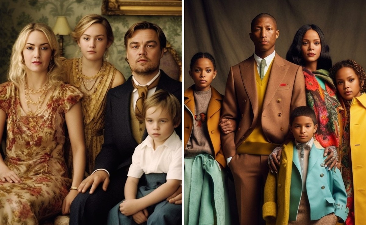 Artista cria famílias fictícias de celebridades com inteligência ...