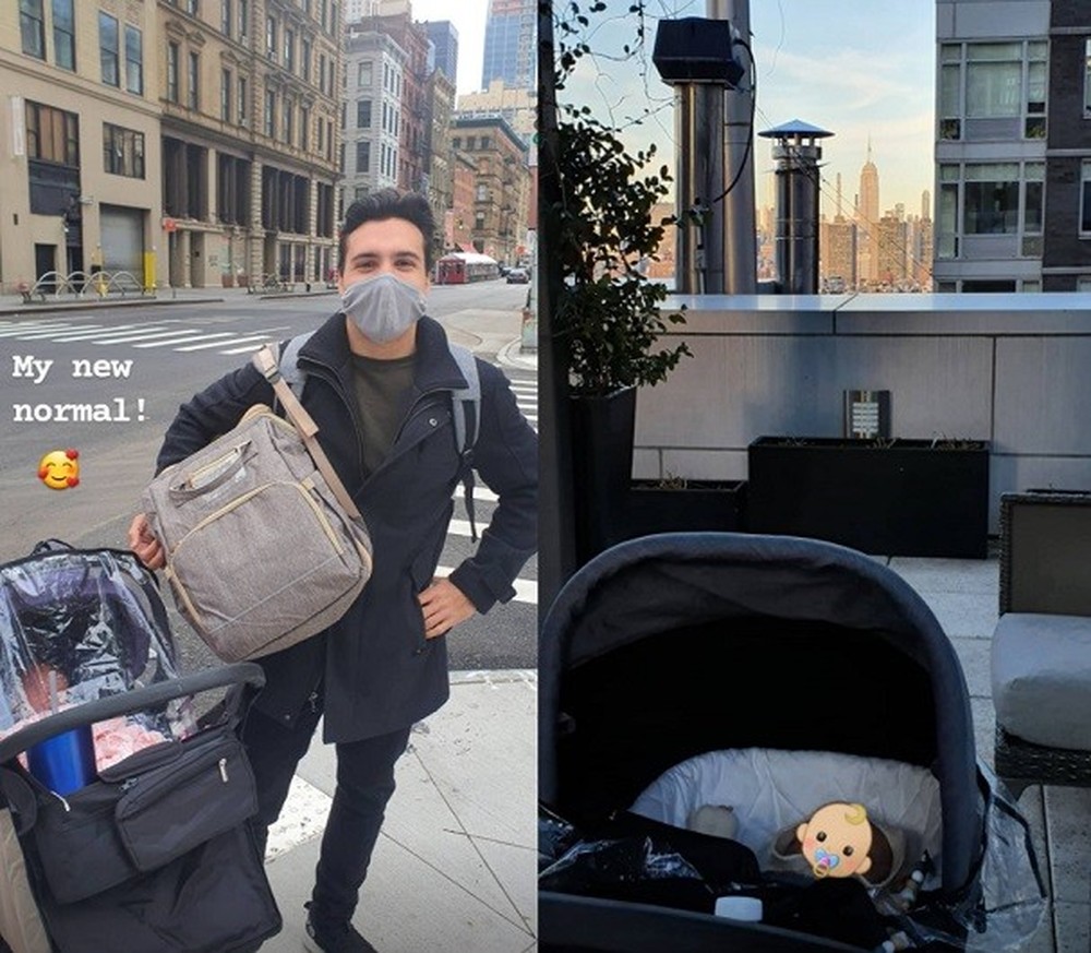 Petrix Barbosa posa em Nova York com a filha recém-nascida