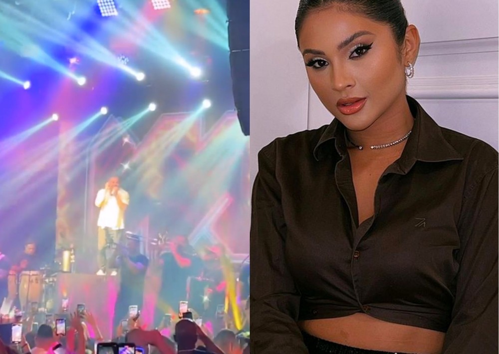 Mileide Mihaile curte show do ex Wesley Safadão