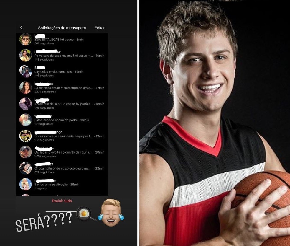 Ex-BBB Lucas Gallina fala de ovo podre que deixou na casa