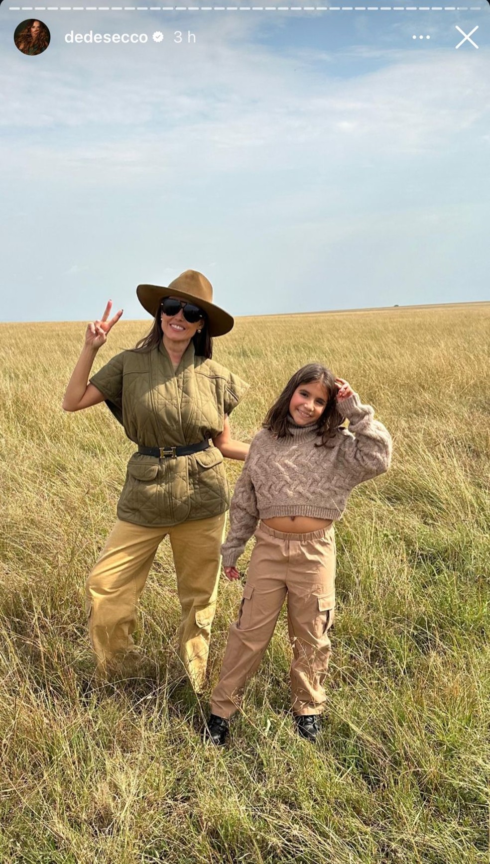 Deborah Secco mostra passeio na Savana do Quênia com a filha