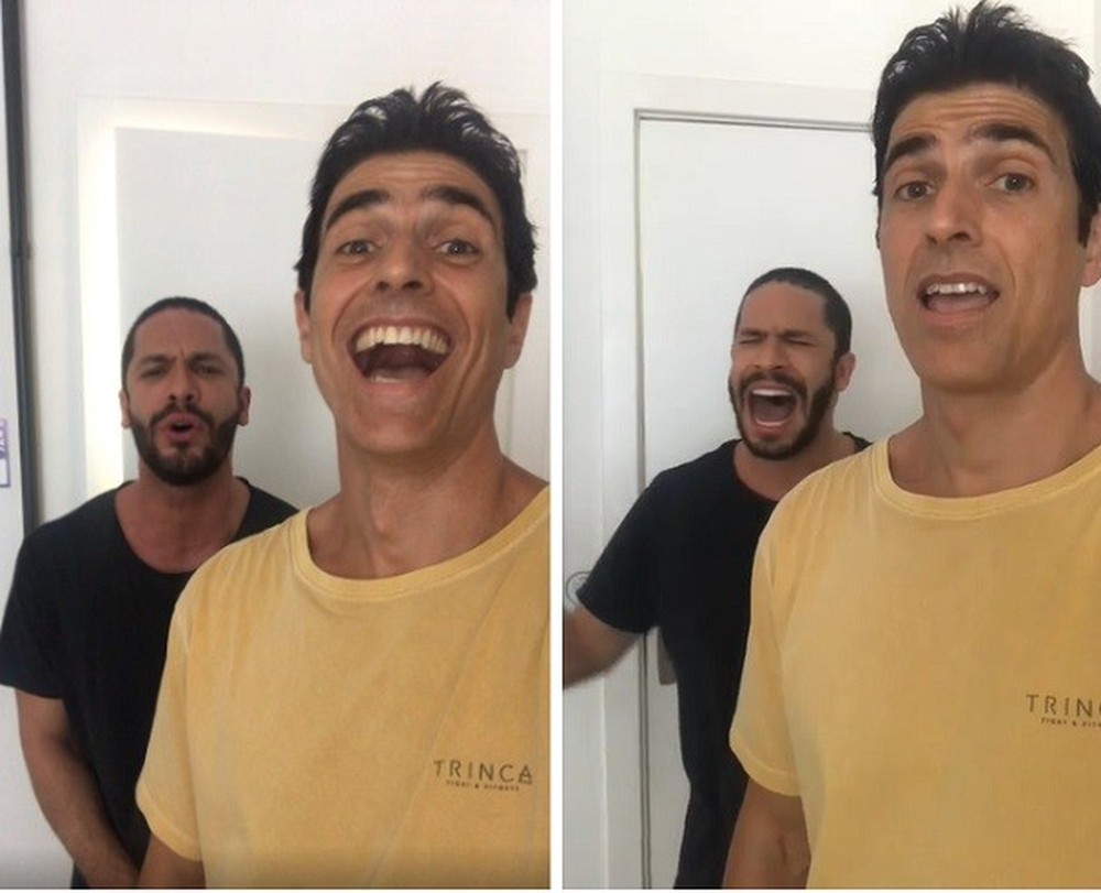 Reynaldo Gianecchini mostra Rainer Cadete cantando e brinca: 'Corre pro ...