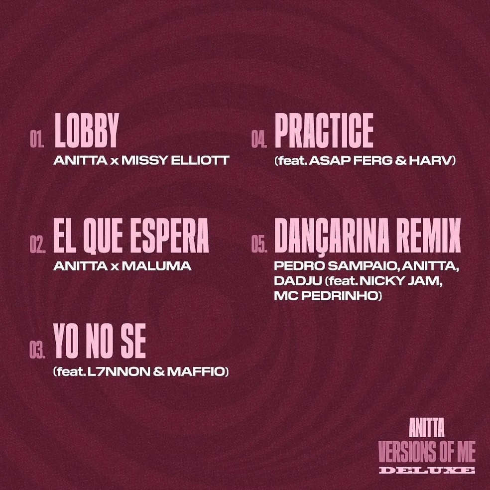 Anitta mostra capa e tracklist de versão deluxe de 'Versions Of Me'