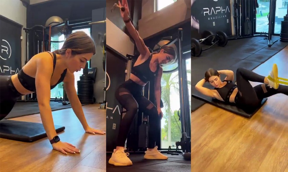 Jade Picon coloca bíceps em ação para treino árduo de barra