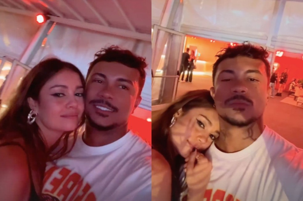 Sophie Charlotte mostra detalhes de look e Xamã elogia namorada