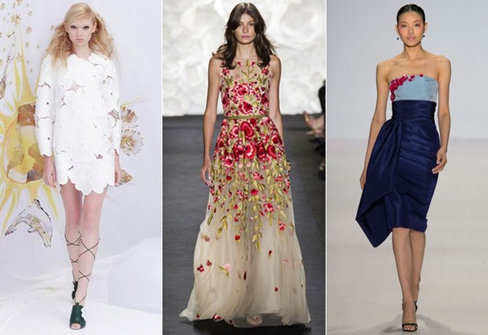 Primavera feelings: flores em alto-relevo brilham nas passarelas de NY