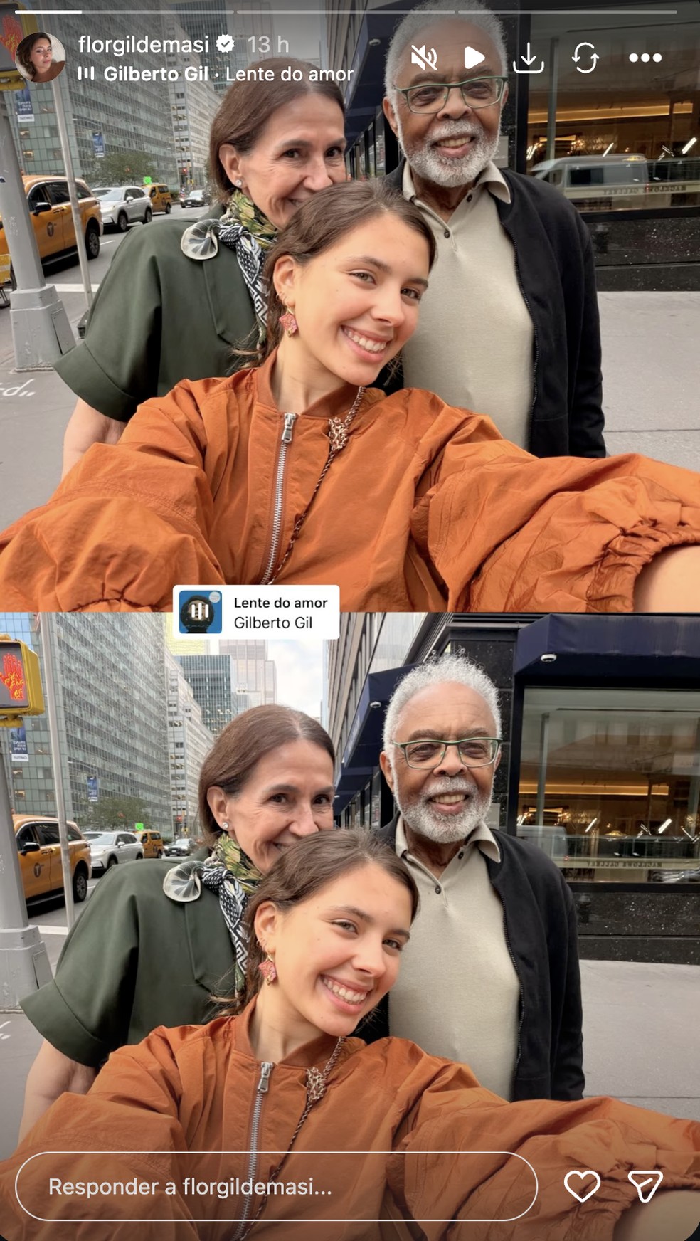Em NY, Flora e Gilberto Gil mostram encontro com Flor Gil: 'Dia de avós ...
