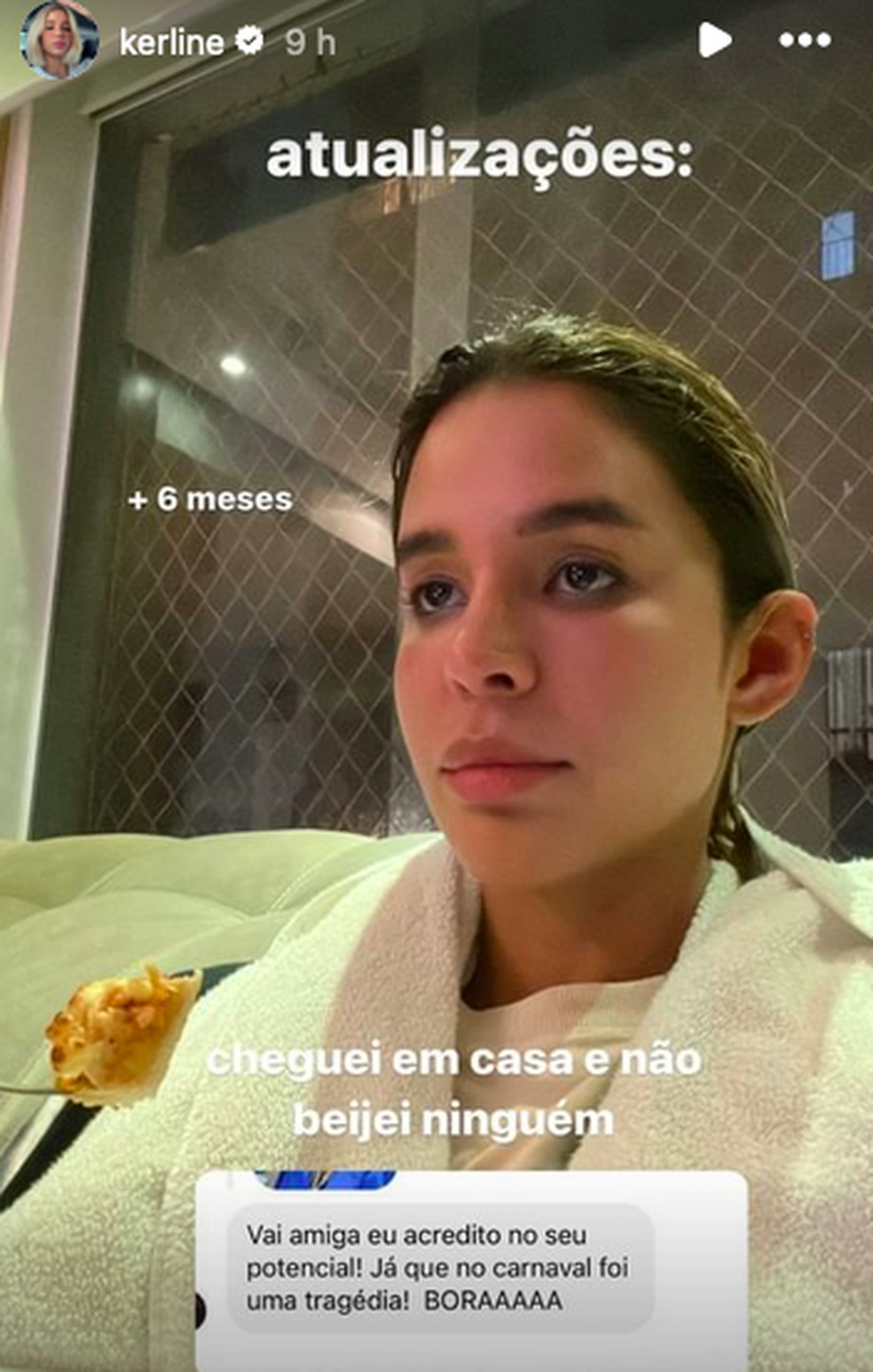 Após curtir festival, Kerline Cardoso faz selfie no sofá e lamenta ...