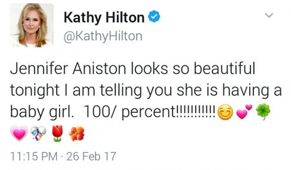 Mãe de Paris Hilton jura que Jennifer Aniston está grávida -- e de uma ...