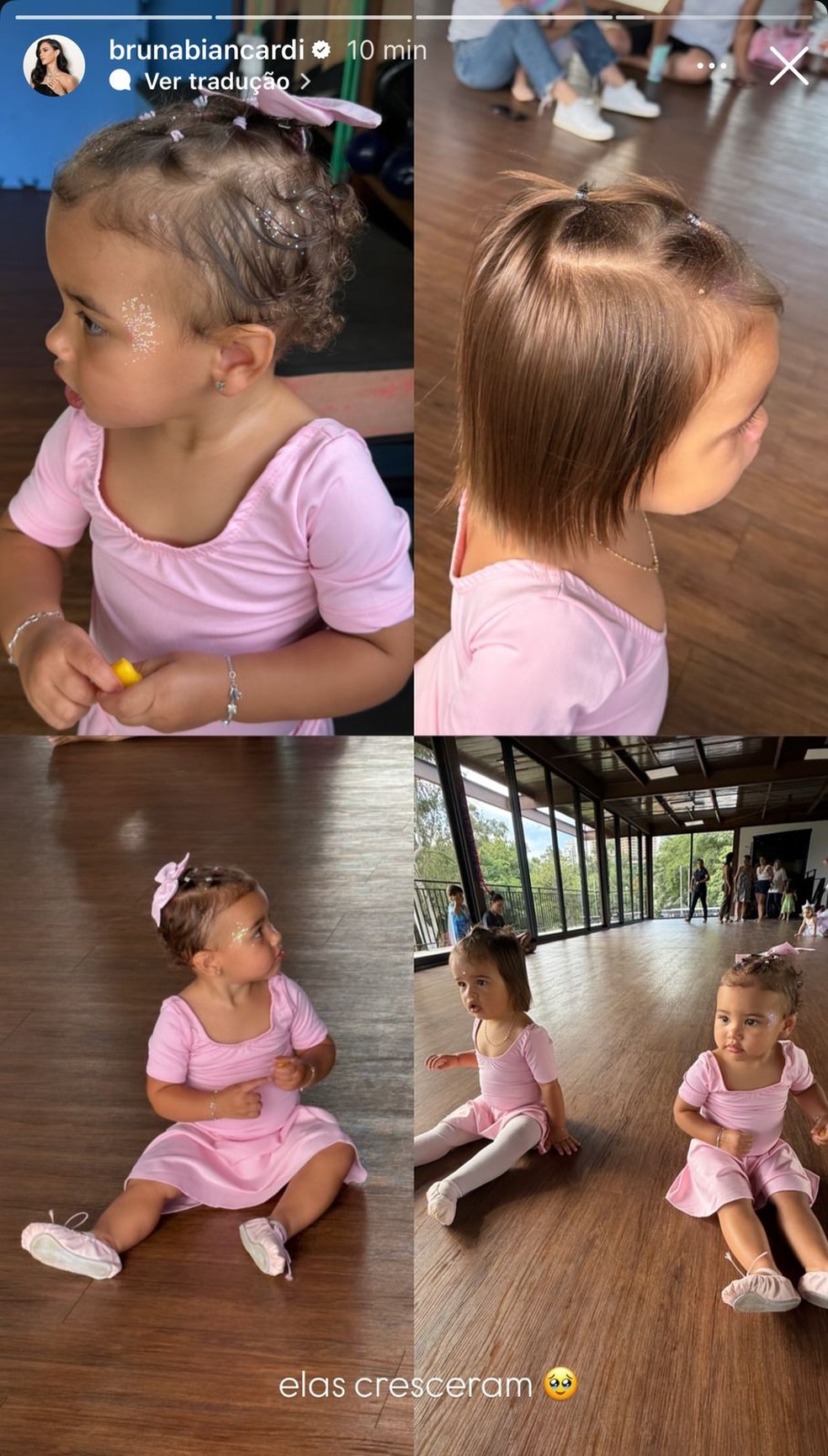 Bruna Biancardi mostra Mavie produzida para aula de ballet de Carnaval