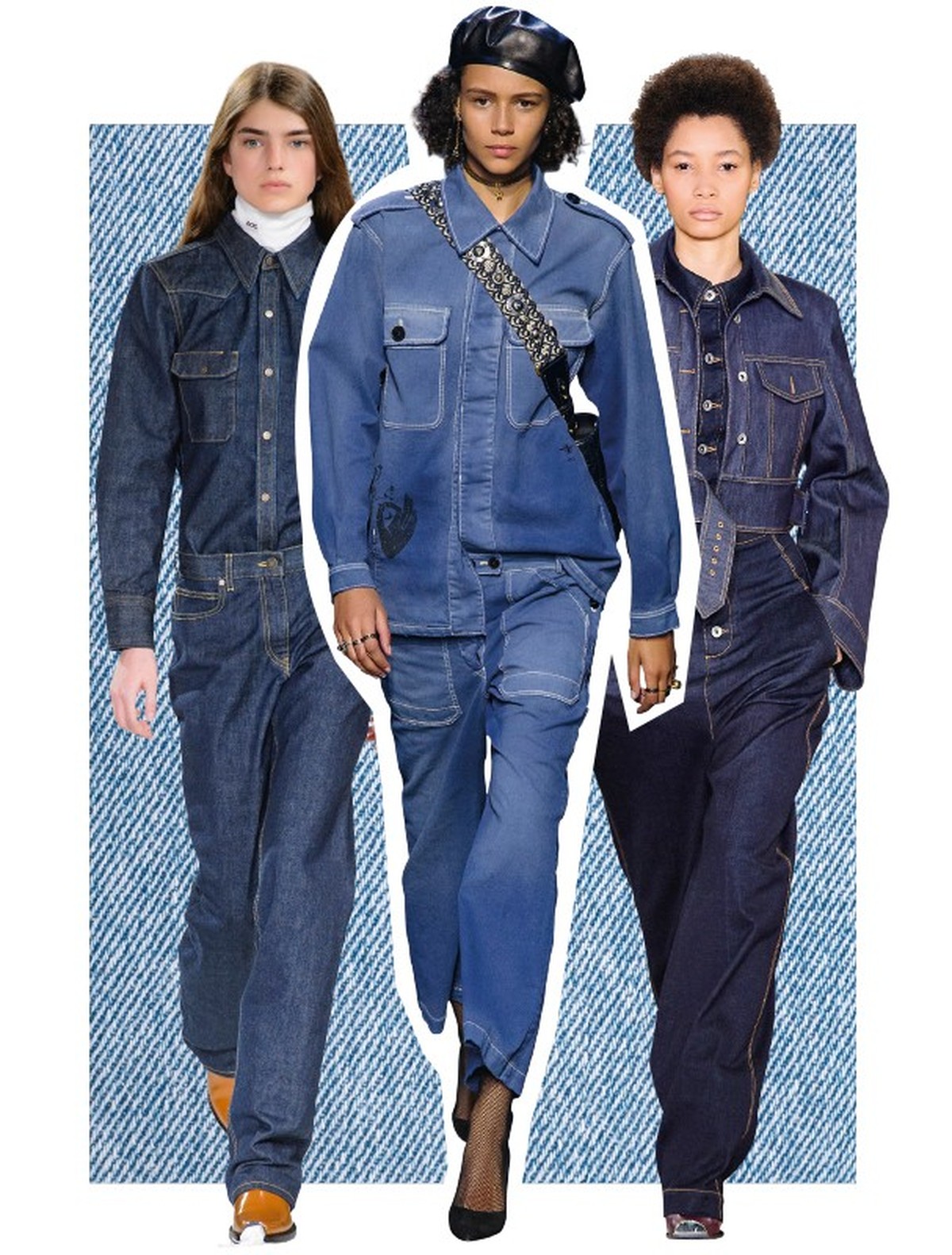 Tudo azul: como usar jeans com jeans