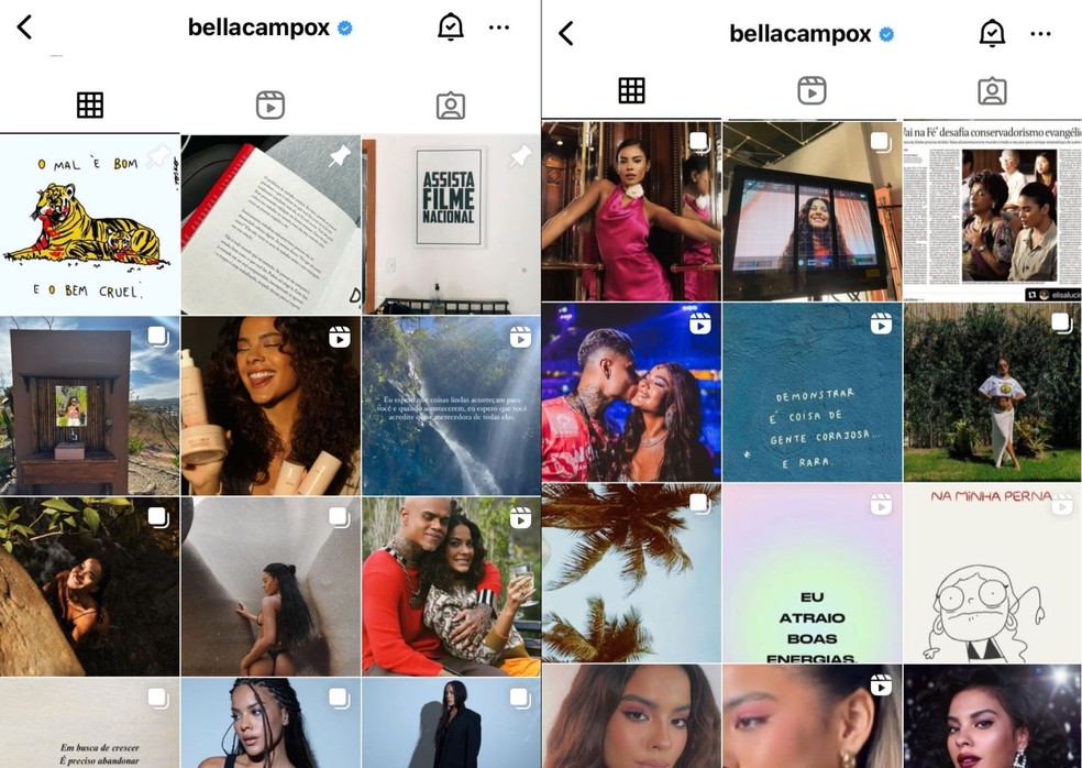 Bella Campos apaga todas fotos com MC Cabelinho em sua rede social