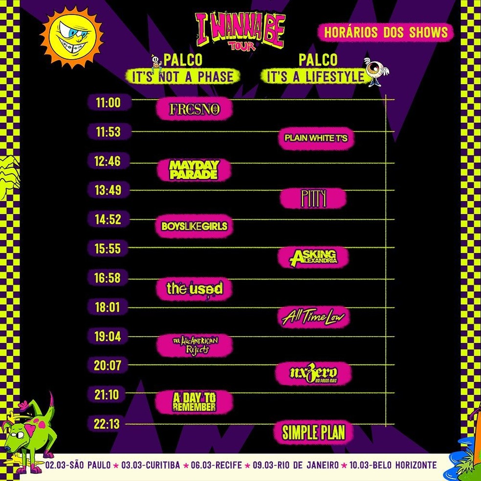 I Wanna Be Tour: tudo sobre o festival pop rock e emo