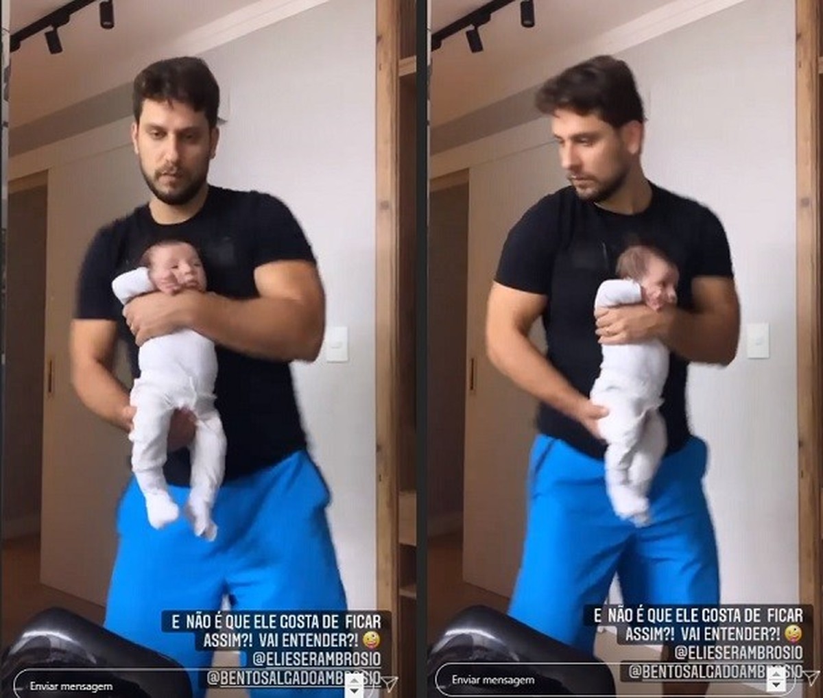 Kamilla Salgado mostra Elieser Ambrosio em momento com o filho