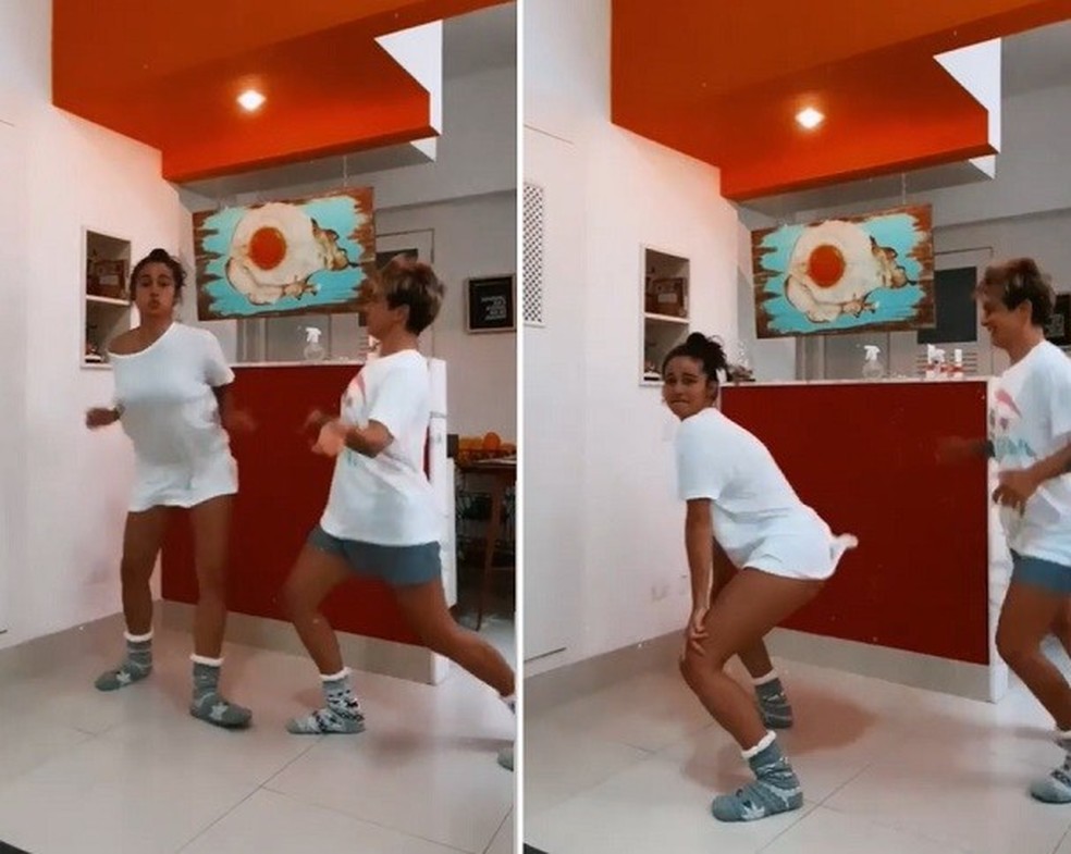 Nanda Costa se diverte dançando com Lan Lahn: 'Sextou'