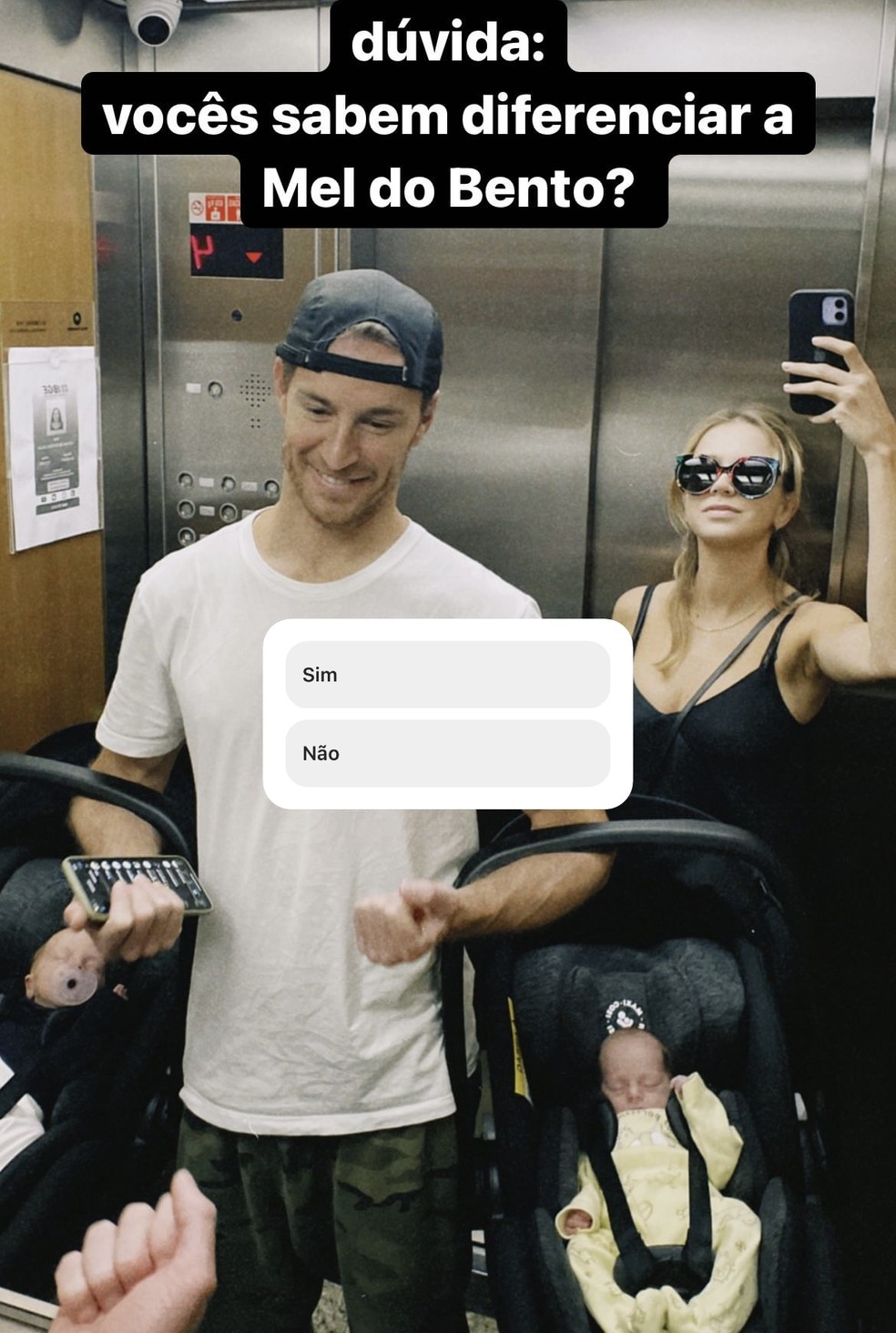 Isa Scherer desafia internautas a diferenciarem os gêmeos Mel e Bento ...