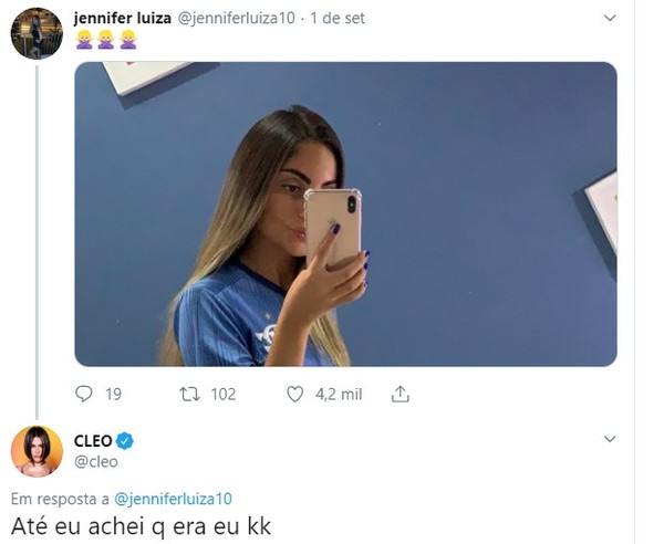 Cleo se surpreende com sósia nas redes sociais: 'Achei que era eu'