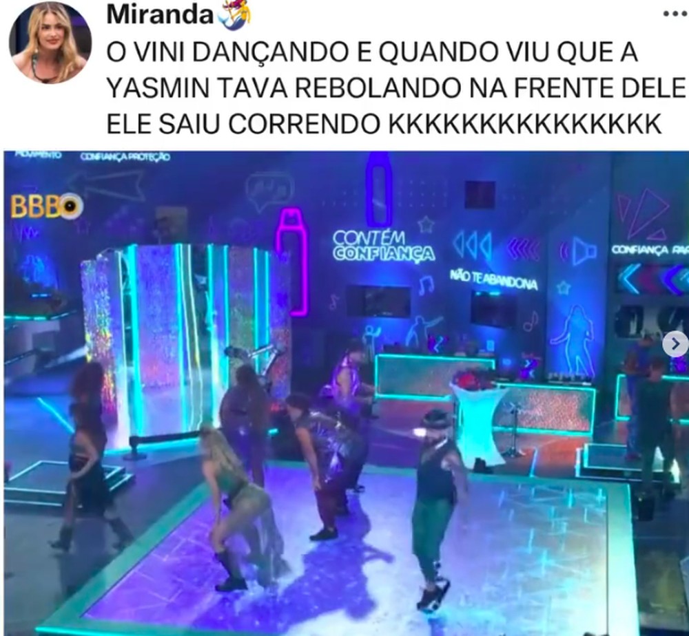 BBB24: Vini vira meme após 'fugir' de Yasmin Brunet durante festa
