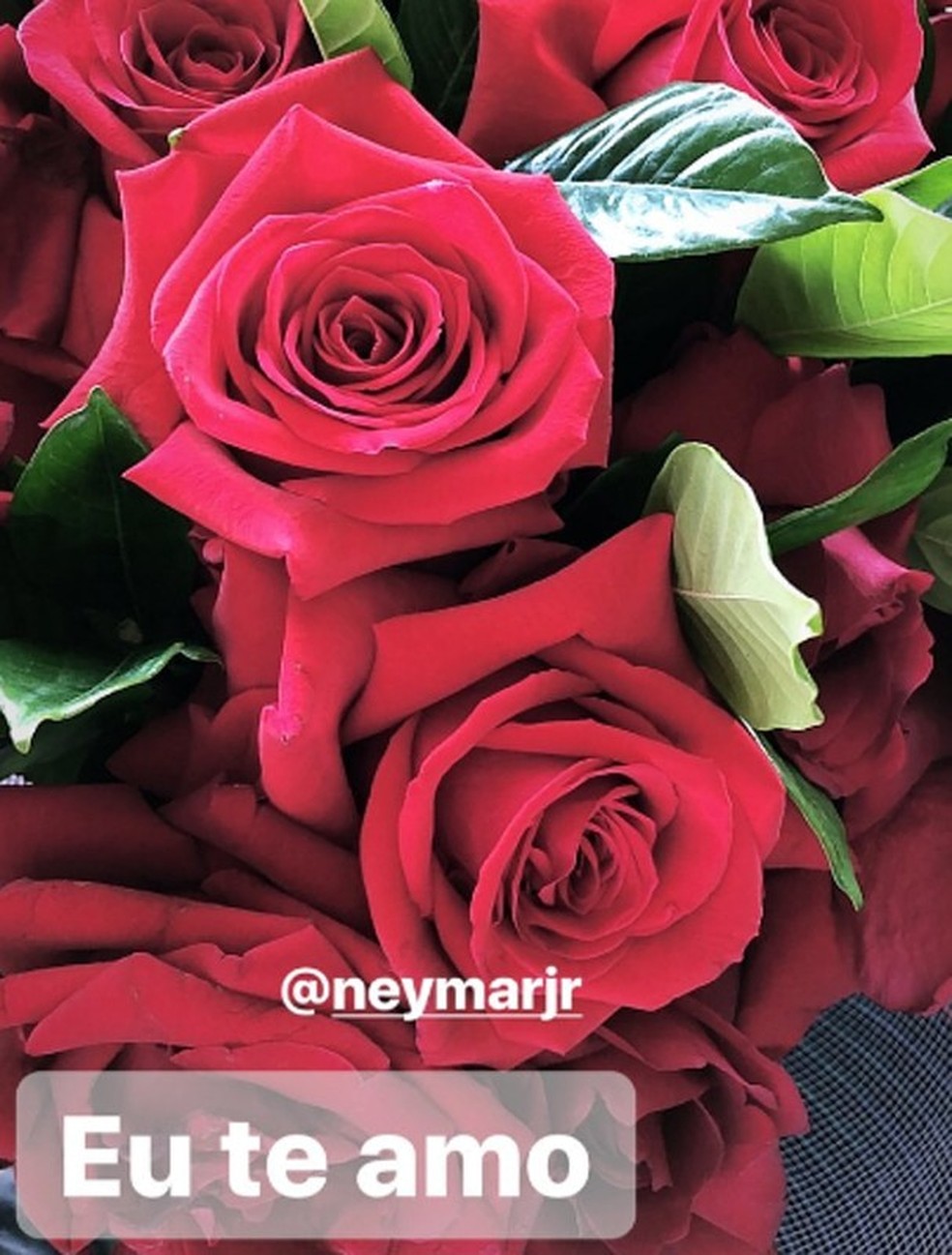 Marquezine mostra flores que ganhou de Neymar e se declara: 'Te amo'