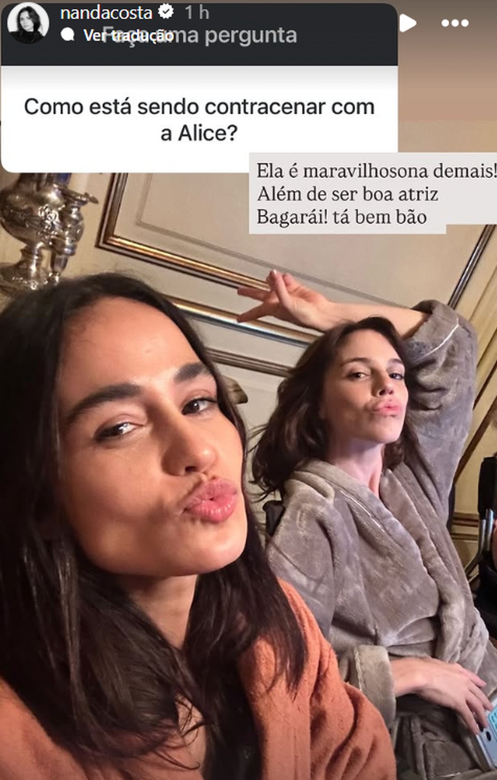 Nanda Costa fala sobre contracenar com Alice Wegmann em nova série ...