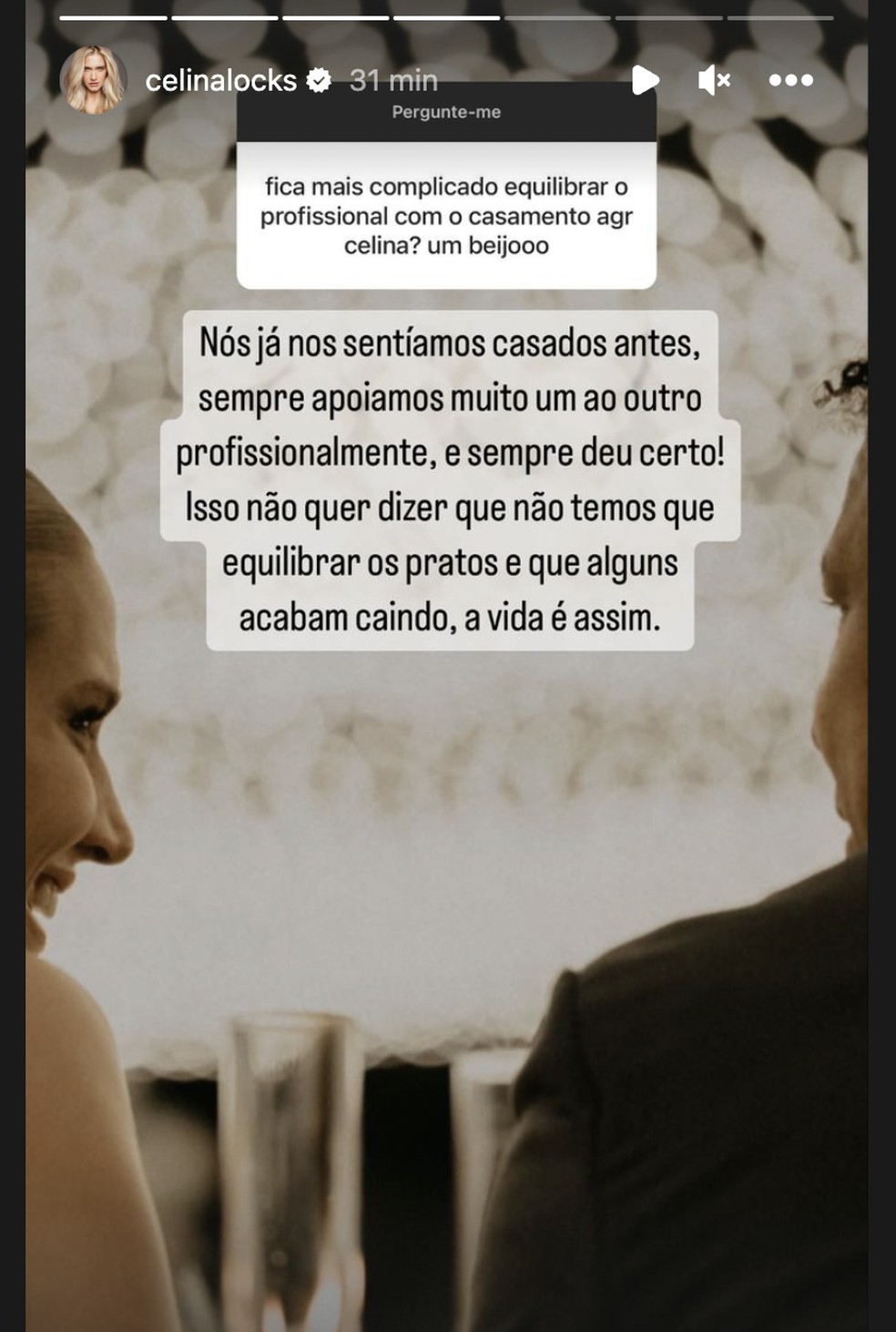 Após casamento, Celina Locks revela desejo de ser mãe: 'tudo no seu tempo'
