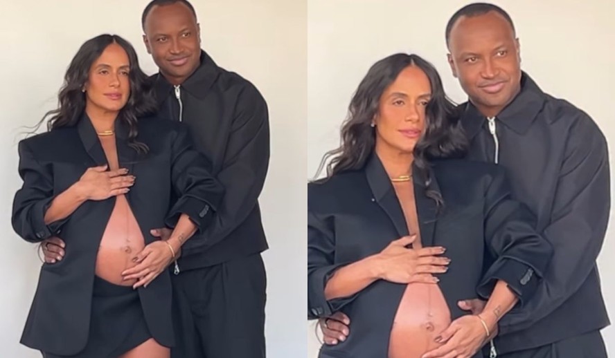 Carol Peixinho chega aos 9 meses e Thiaguinho se declara: 'Me emociono em te ver florescer'