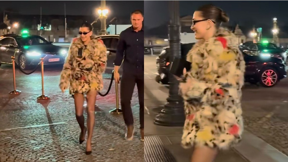 Hailey Bieber exibe casaco de grife raro avaliado em R$ 46 mil