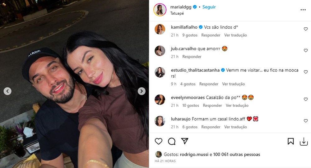 Discreta em relação à vida pessoal, Maria Lina posta com namorado novo ...