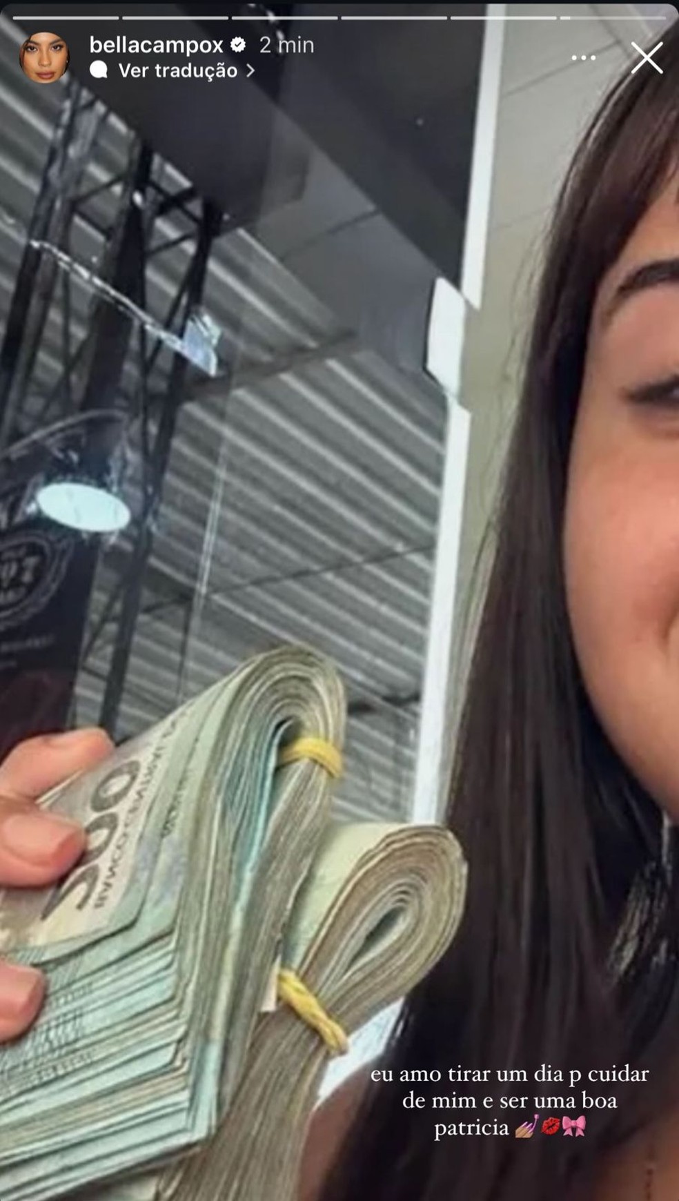 Bella Campos tem dia de cuidados e posa com notas de dinheiro: 'Ser uma ...
