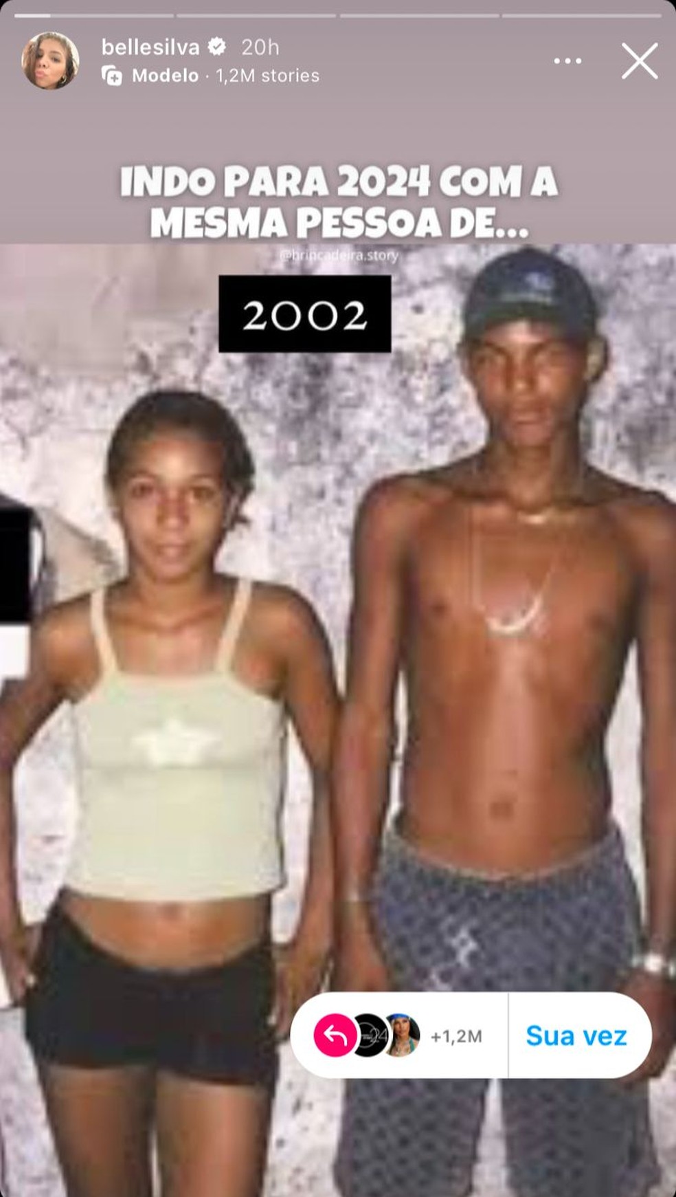 Belle Silva impressiona ao mostrar foto do início do namoro com Thiago Silva