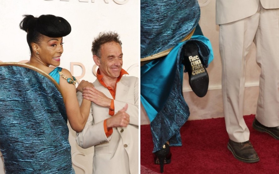 Oscar 2025: Kayo Shekoni usa sapato 'protesto' para chamar atenção para ...